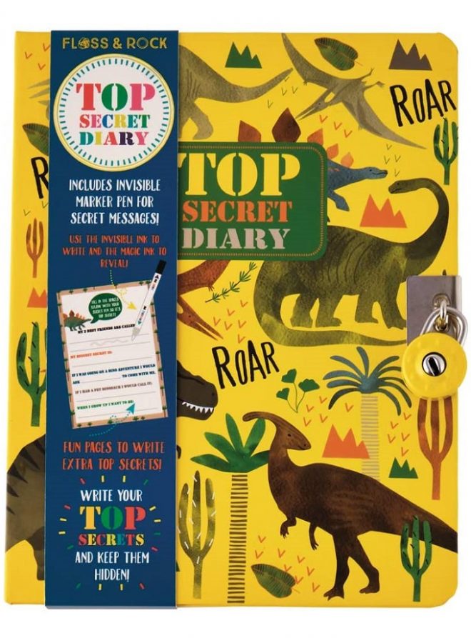 Diario secreto con tinta invisible Dinosaurio | Saltimbanqui